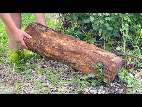 Incredible Woodworking Project // Turn A Rotting Log Into A Unique ...